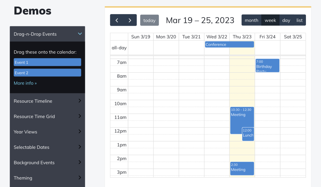 FullCalendar v6 をカスタマイズする - Eyes, JAPAN Blog